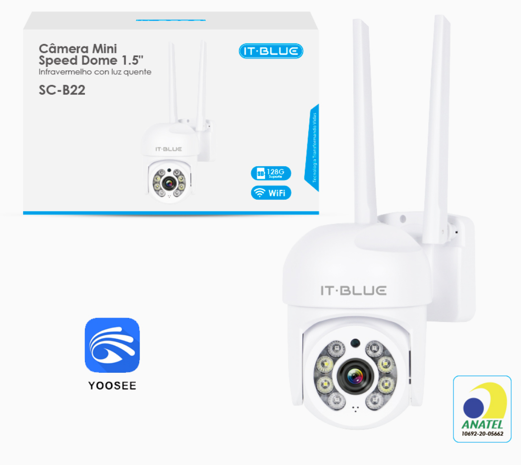 CÂMERA IP MINI EXTERNA WI-FI FULLHD IT-BLUE SC-B22 – CHINA CFTV